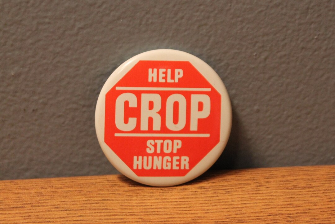Vintage 1970s Help Crop Stop Hunger Red and White Protest Stop Sign ...