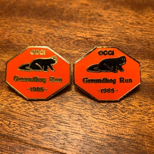 Vintage 1980s OCCI Groundhog Hog Motorcycle Race Biker Pins Sold ...