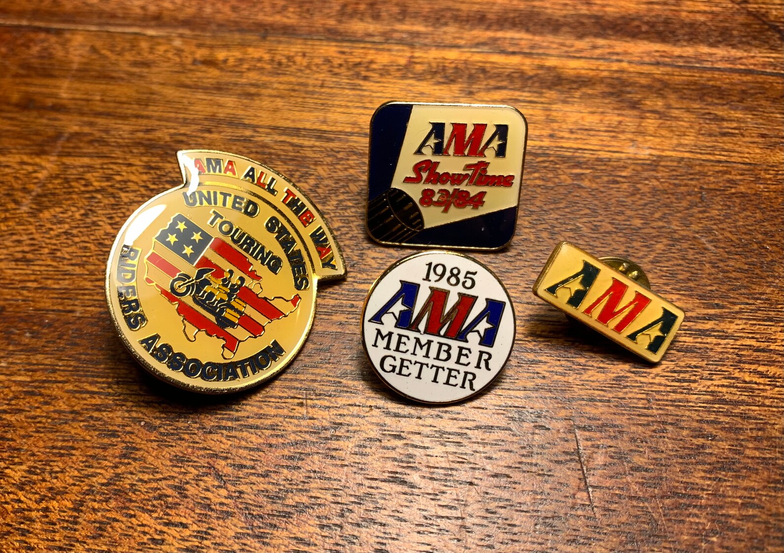 Vintage 1980s Set of Four American Motorcycle Association AMA United ...