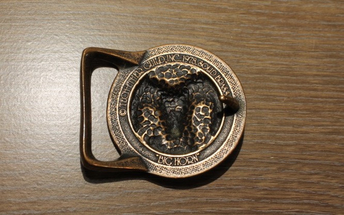 Vintage Tech Ether Guild Inc. Solid Brass Belt Buckles 1978 - Etsy