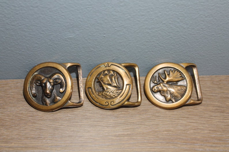 Vintage Tech Ether Guild Inc. Solid Brass Belt Buckles 1978 - Etsy