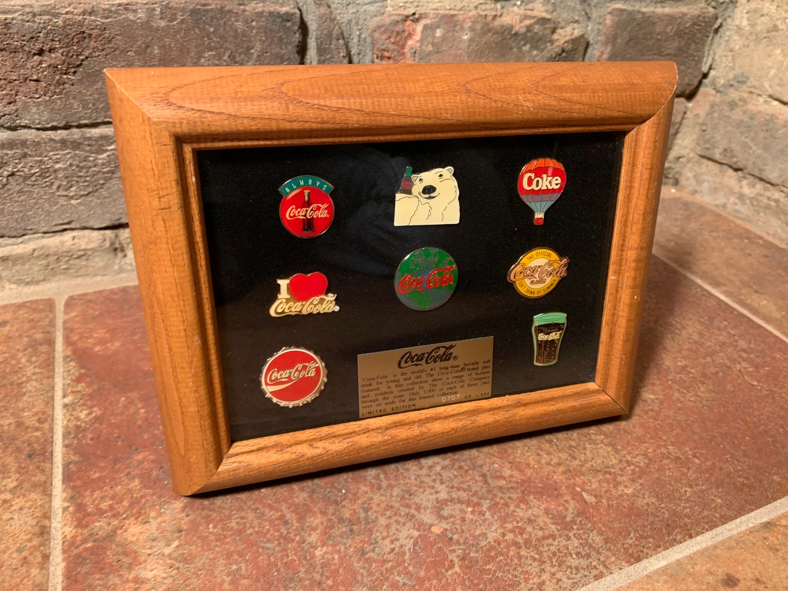 Vintage 1990s Limited Edition Coca-cola Framed Pin Set 707 of 1,000 - Etsy