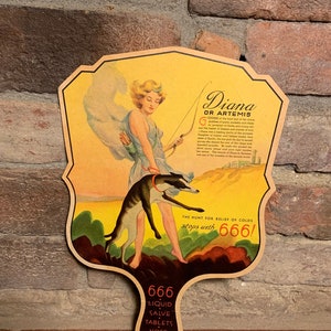 Antique 1920s Set of Two 666 Liquid Cold Medicine Advertisement Paper ...