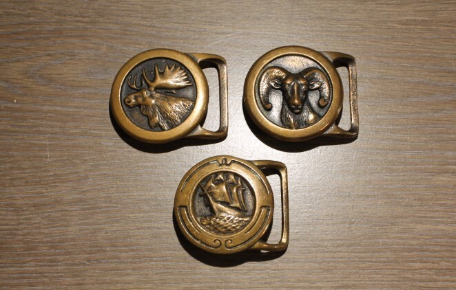 Vintage Tech Ether Guild Inc. Solid Brass Belt Buckles 1978 - Etsy