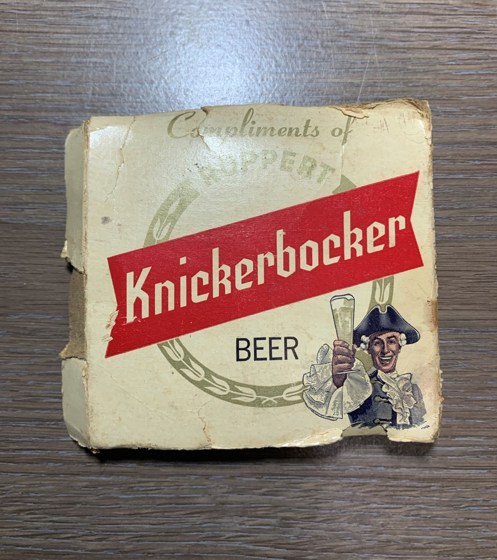 Vintage 1950s-1960s Set of Five Ruppert Knickerbocker Beer Tin Coasters ...