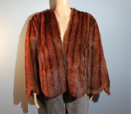 Vintage 1940's Layne Brant Handmade Brown Mink Fur Shawl - Etsy