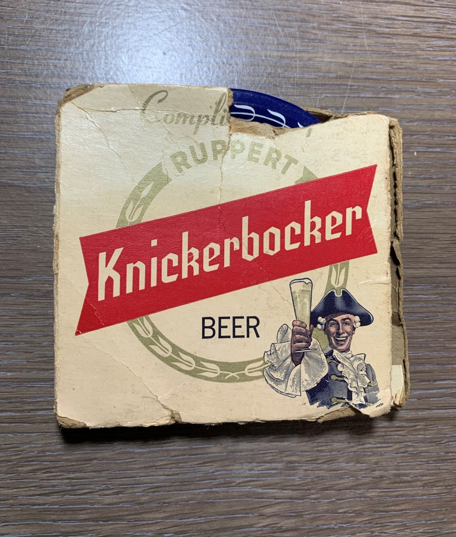 Vintage 1950s-1960s Set of Five Ruppert Knickerbocker Beer Tin Coasters ...
