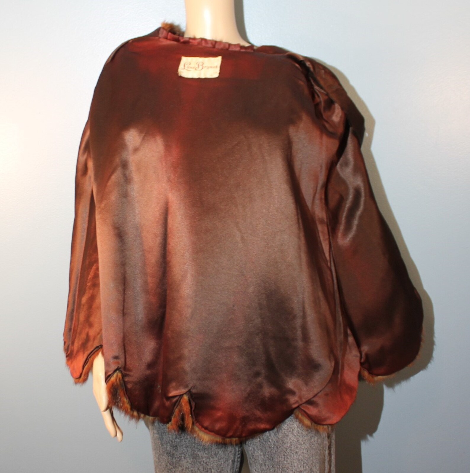 Vintage 1940's Layne Brant Handmade Brown Mink Fur Shawl - Etsy