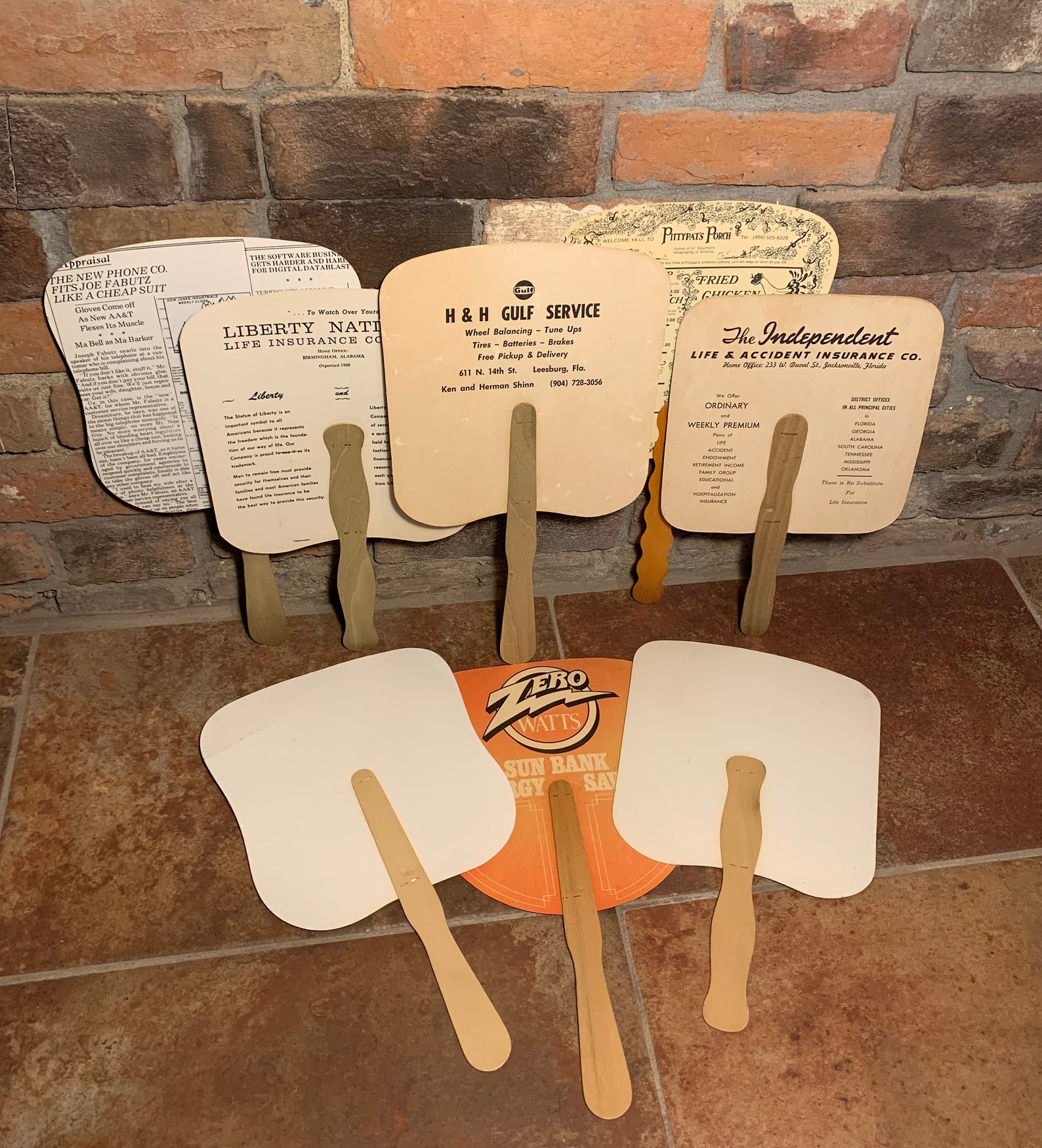 Vintage 1960s-1980s Set of 8 Cardboard Advertisement Hand Fans - Etsy