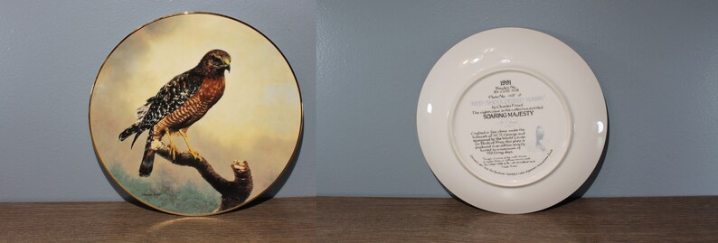 Vintage 1990s Charles Frace Set of 8 Soaring Majesty Decorative Plates ...