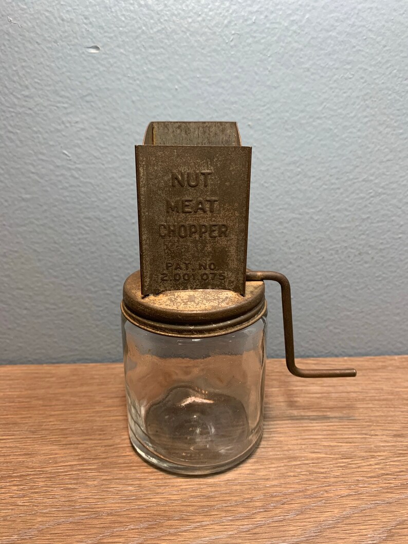Vintage Mid-century Nut and Meat Chopper Jar Pat. No. 2 001 75 | Etsy