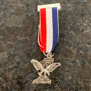Rare Vintage 1970s-1980s Harley Davison #1 Patriotic Eagle Ribbon Pin ...