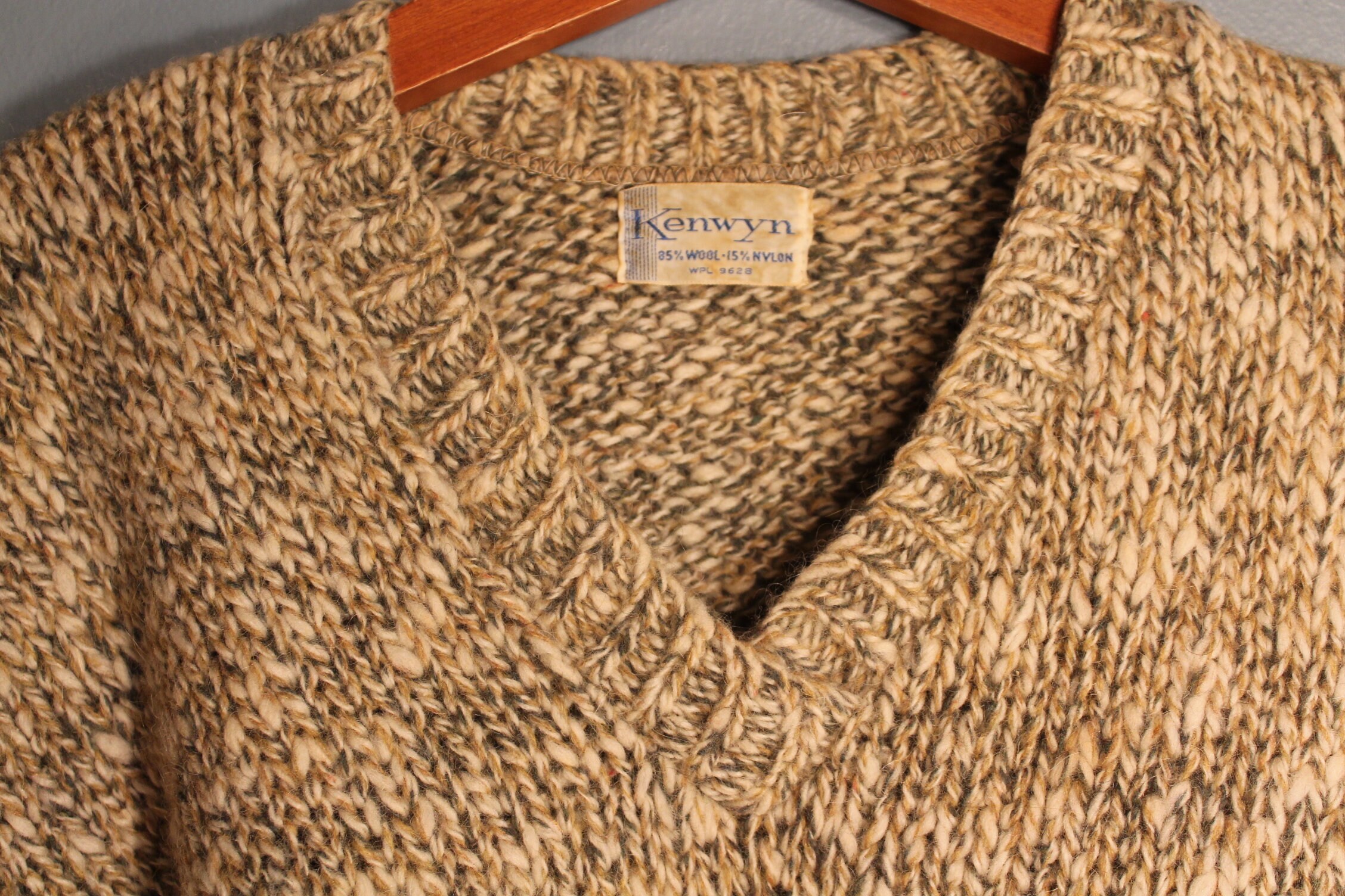 Vintage 1960s-1970s Kenwyn Earth Tone Wool Knit V-neck Sweater - Etsy
