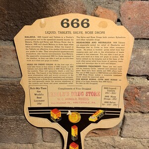 Antique 1920s Set of Two 666 Liquid Cold Medicine Advertisement Paper ...
