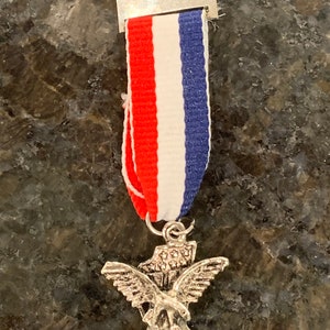 Rare Vintage 1970s-1980s Harley Davison #1 Patriotic Eagle Ribbon Pin ...