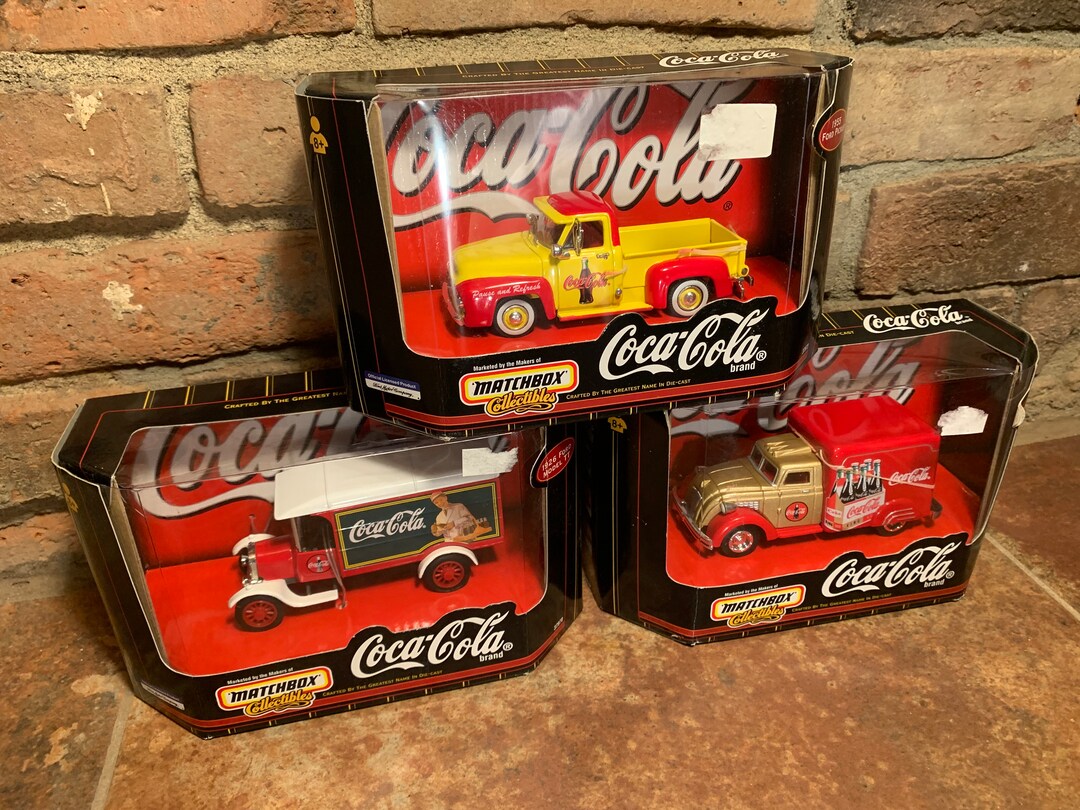 Vintage 1998 Set of Three Coca-cola Matchbox Collectibles Die-cast ...