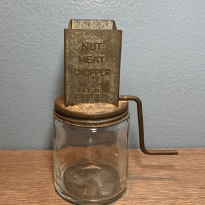 Vintage Mid-century Nut and Meat Chopper Jar Pat. No. 2 001 75 - Etsy