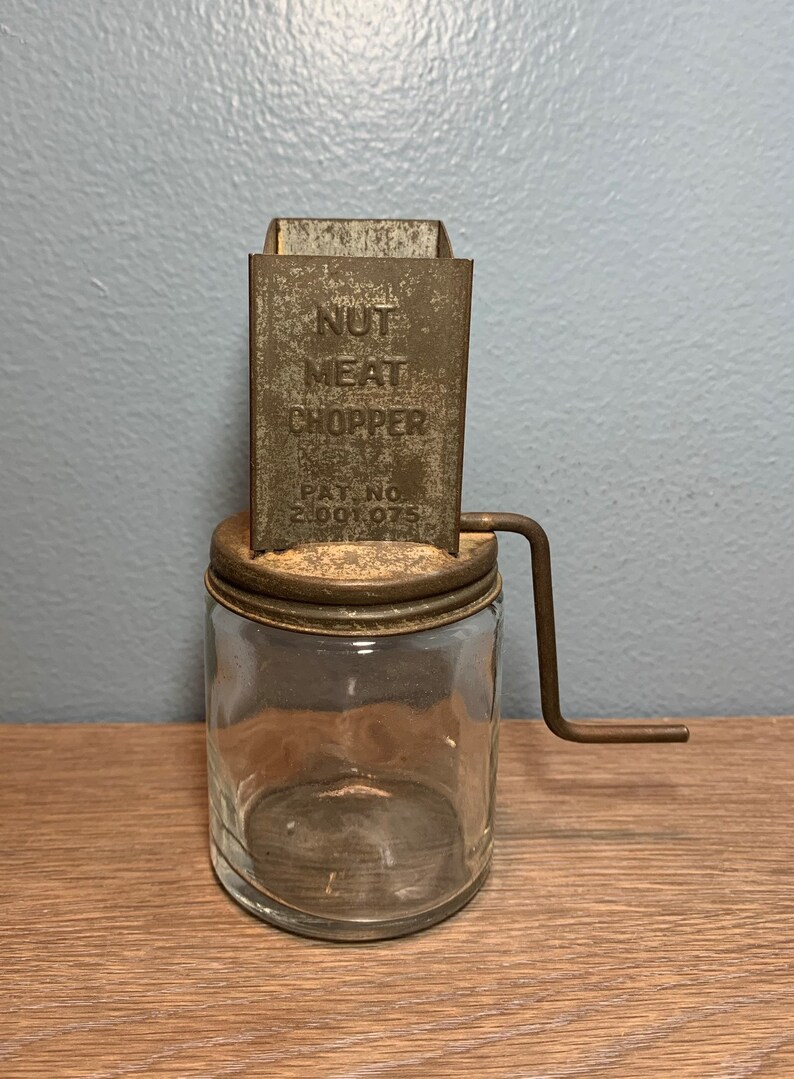 Vintage Mid-century Nut and Meat Chopper Jar Pat. No. 2 001 75 - Etsy