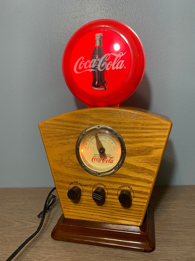 Vintage 1990s Coca-cola Antique Style AM/FM Radio Featuring - Etsy
