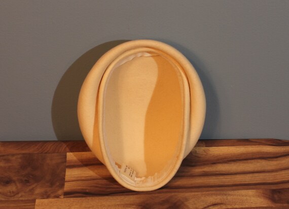 Vintage 1950s Merino Wool Off-White Drivers Cap Hat M… - Gem