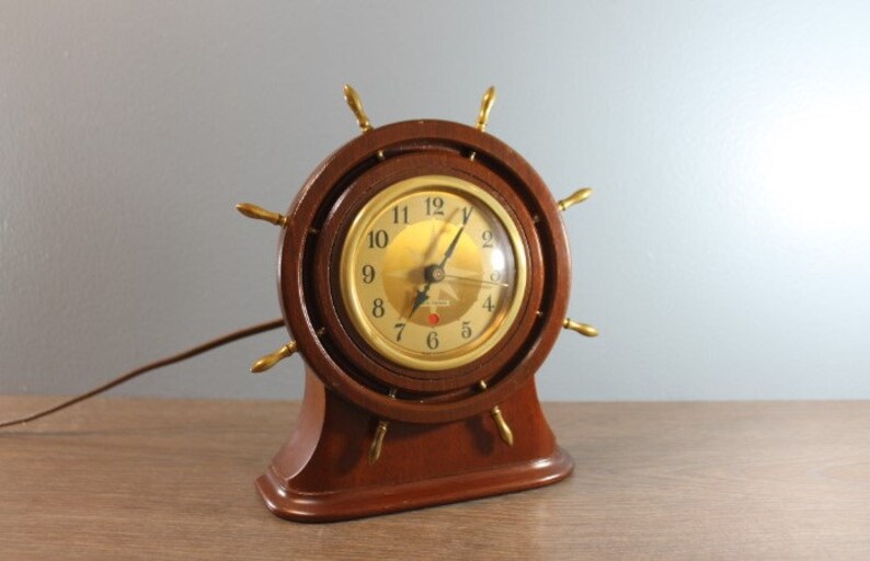 Vintage Seth Thomas Nautical Sailor Ship Wheel Tabletop Wood - Etsy