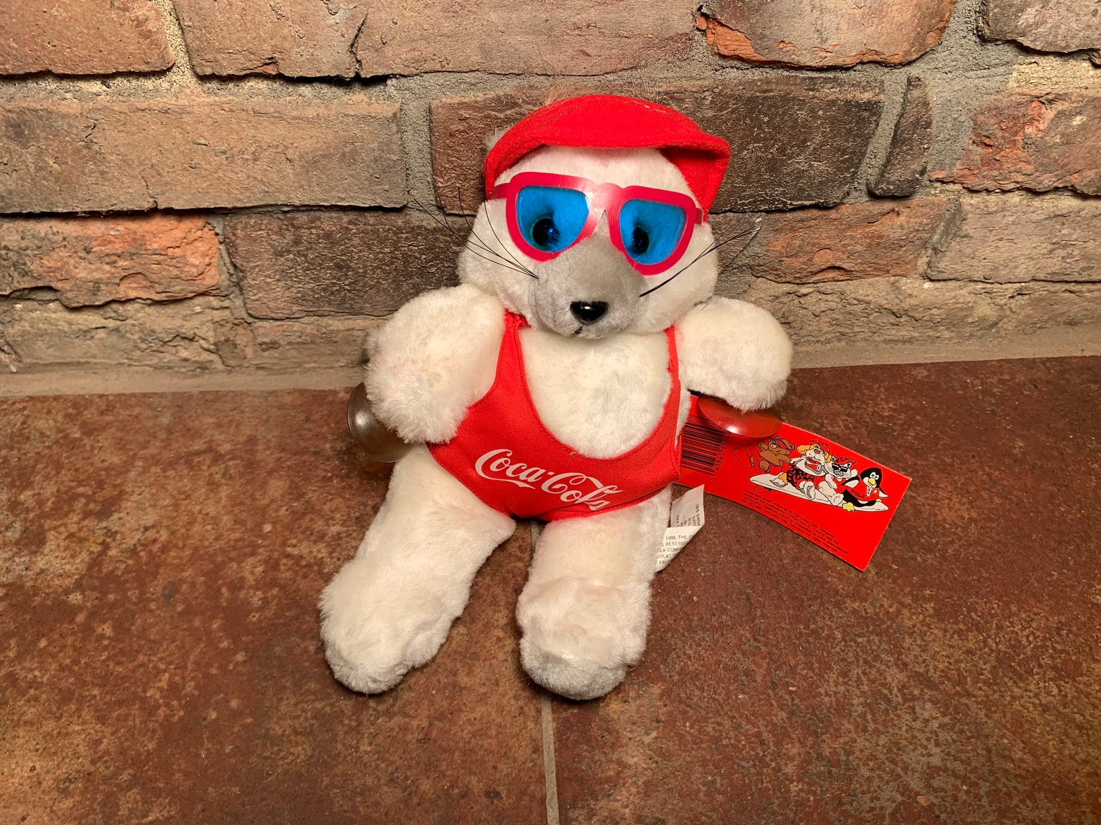 Vintage 1988 Coca-cola Critters Cat in Bathing Suit Suction | Etsy
