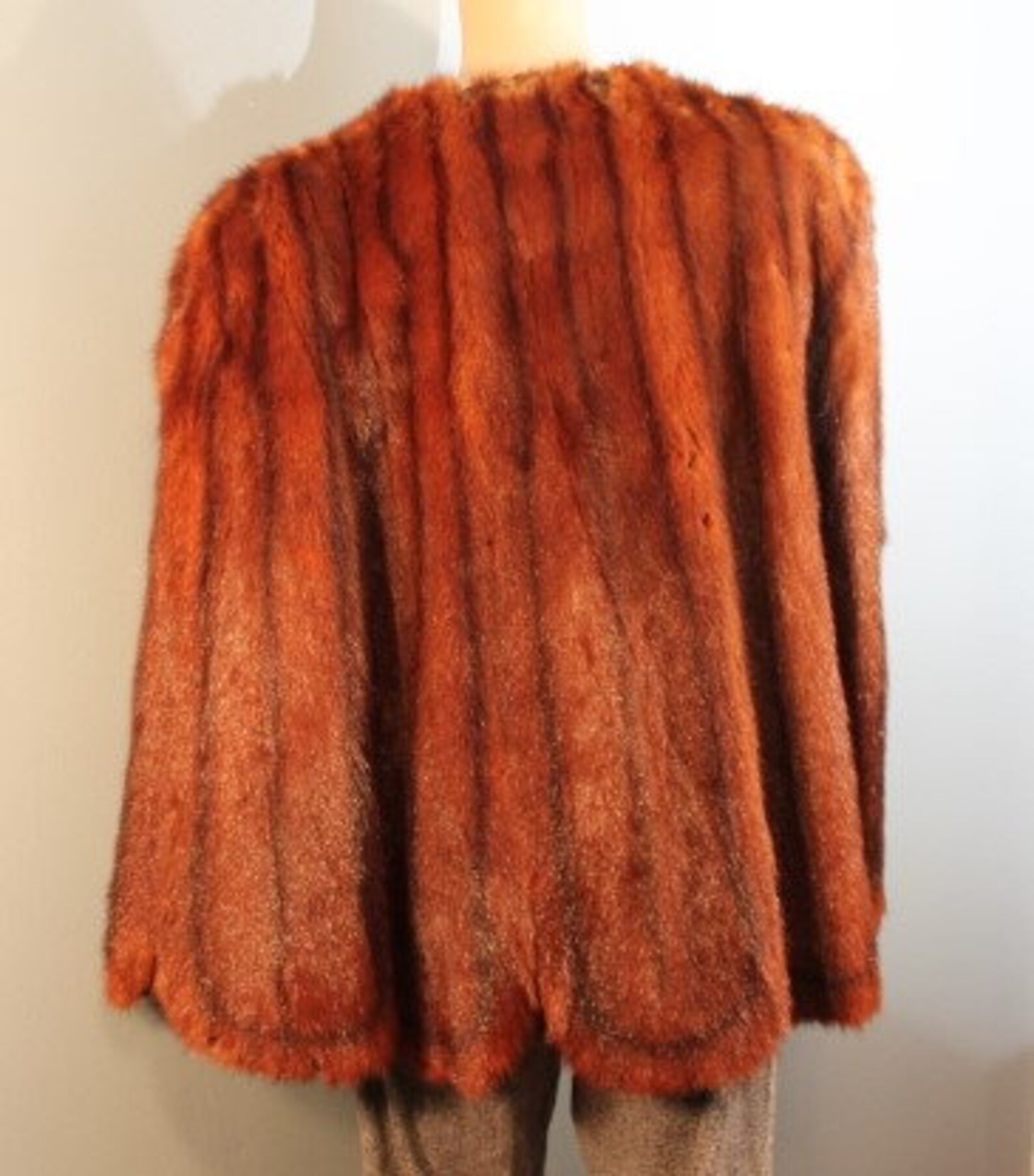 Vintage 1940's Layne Brant Handmade Brown Mink Fur Shawl - Etsy