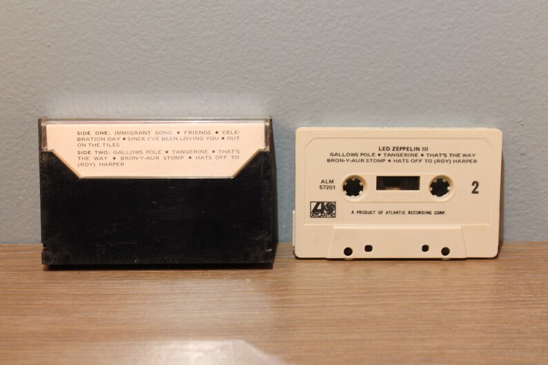 Vintage Original 1970 Led Zeppelin III Cassette Tape ALM 57201 | Etsy