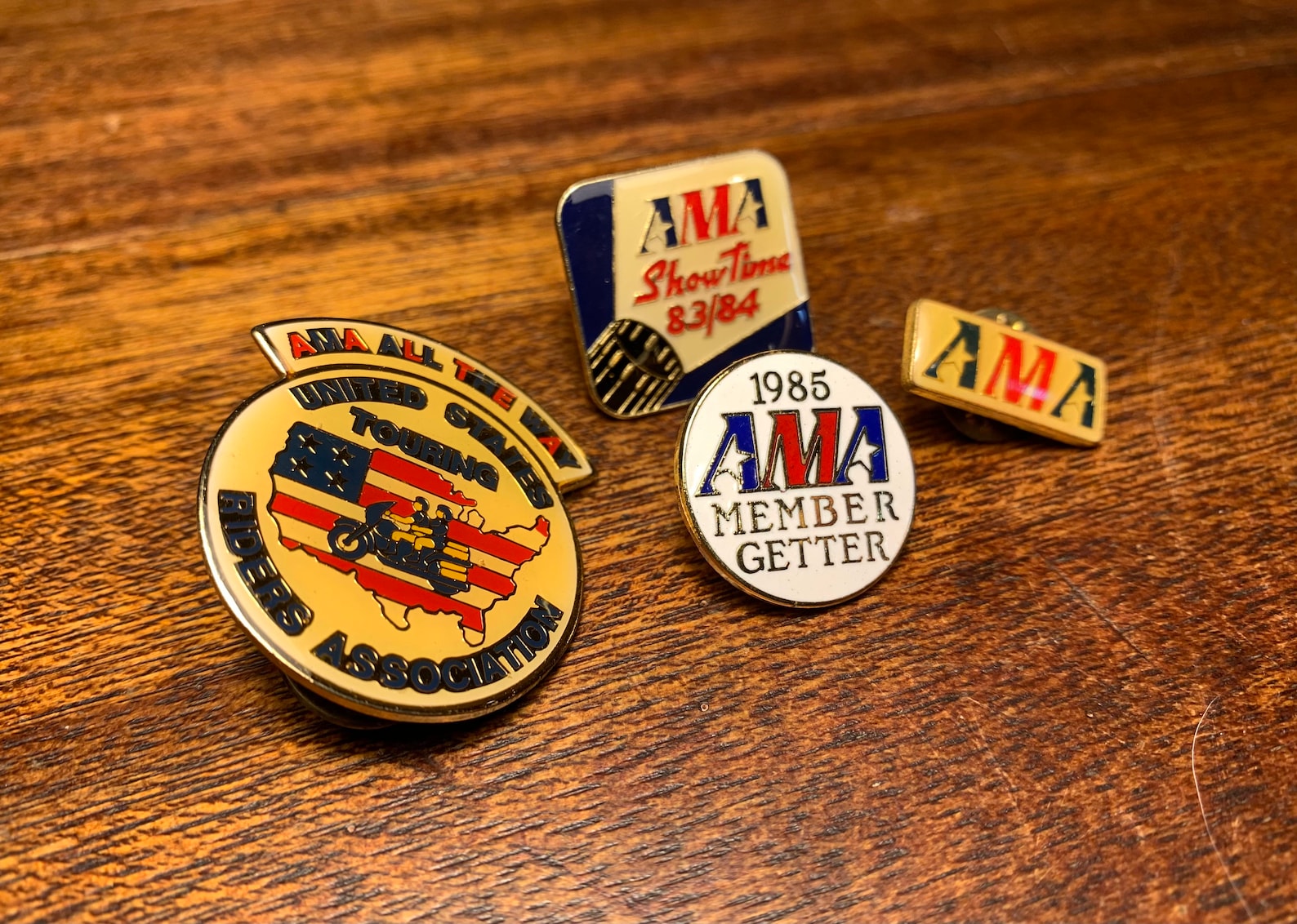 Vintage 1980s Set of Four American Motorcycle Association AMA United ...