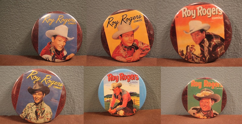 Vintage Set of Seven Roy Rogers Comics Collectors Pin Back - Etsy