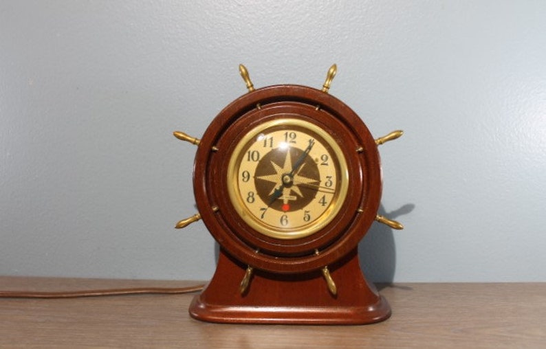 Vintage Seth Thomas Nautical Sailor Ship Wheel Tabletop Wood - Etsy