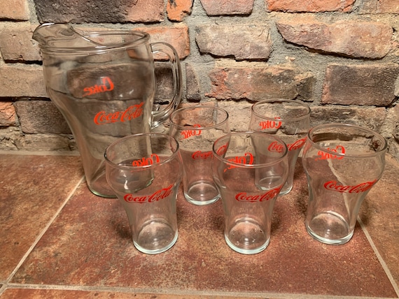 Vintage 1970s-1980s Coca-cola Collectible 64 Oz. Glass Pitcher - Etsy