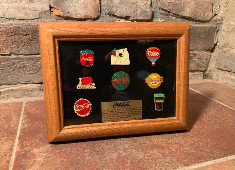 Vintage 1990s Limited Edition Coca-cola Framed Pin Set 707 of 1,000 - Etsy