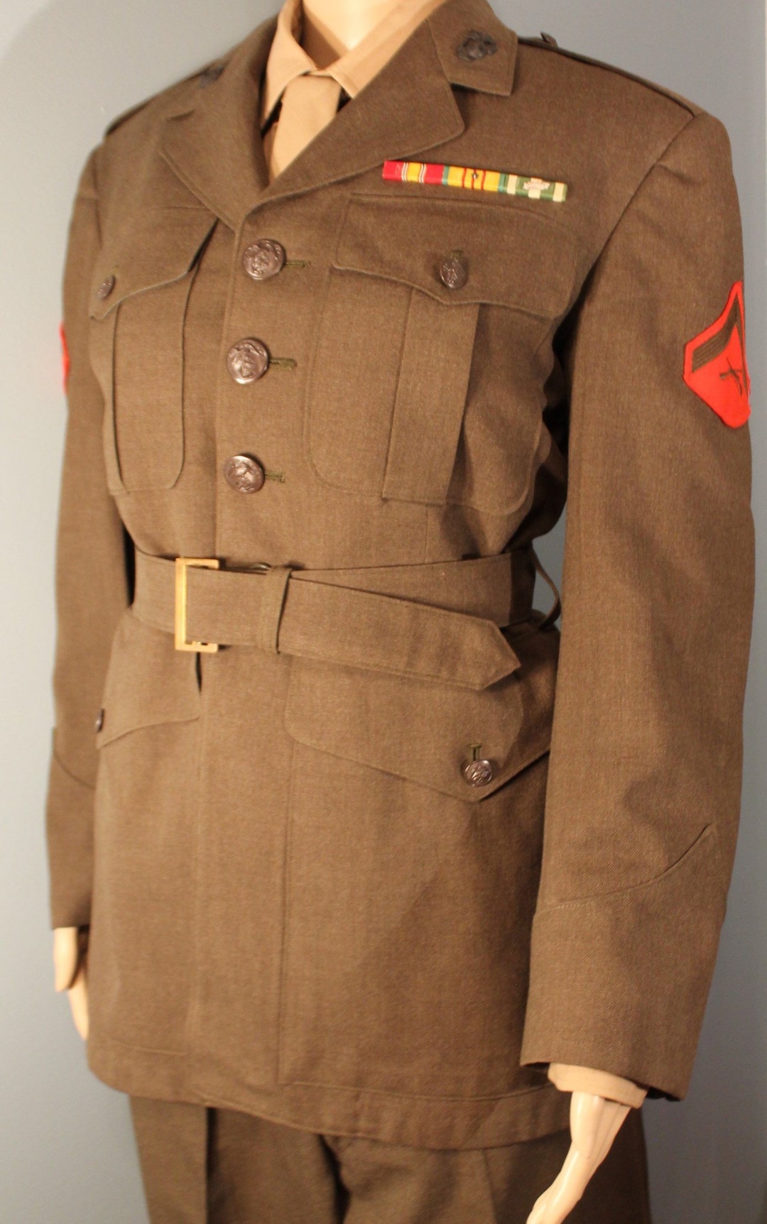 Vintage 1950s-1970s USMC US Marine Corps. Vietnam Veteran Uniform Wool ...