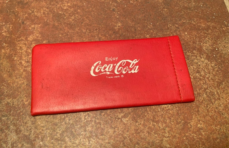 Vintage 1960s-1970s Enjoy Coca-cola Red Faux Leather Eyeglasses Case - Etsy