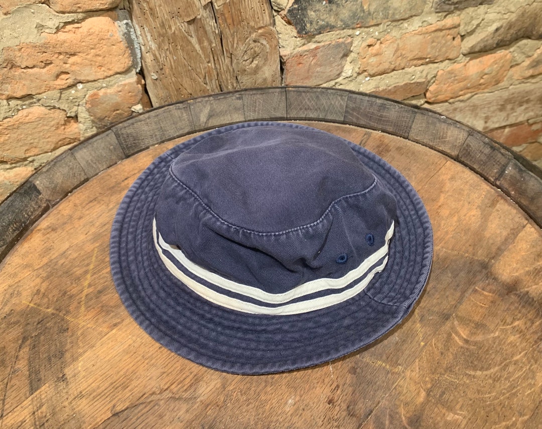 Vintage Children’s Blue Canvas Bucket Hat - Etsy
