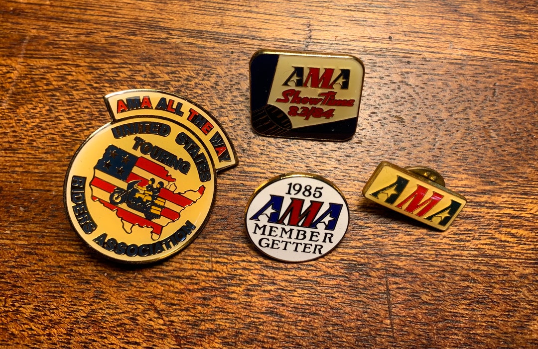 Vintage 1980s Set of Four American Motorcycle Association AMA United ...