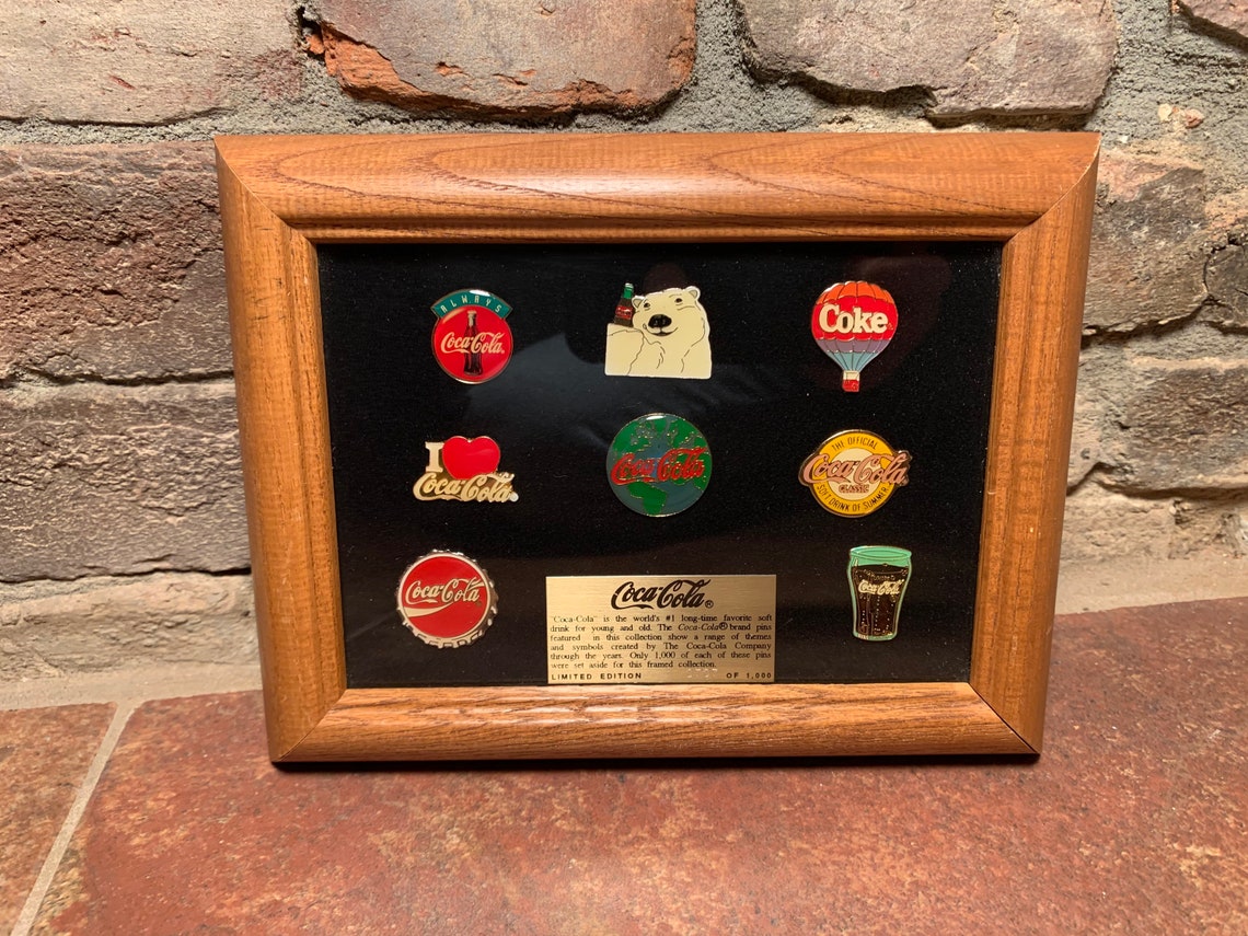 Vintage 1990s Limited Edition Coca-cola Framed Pin Set 707 of 1,000 - Etsy