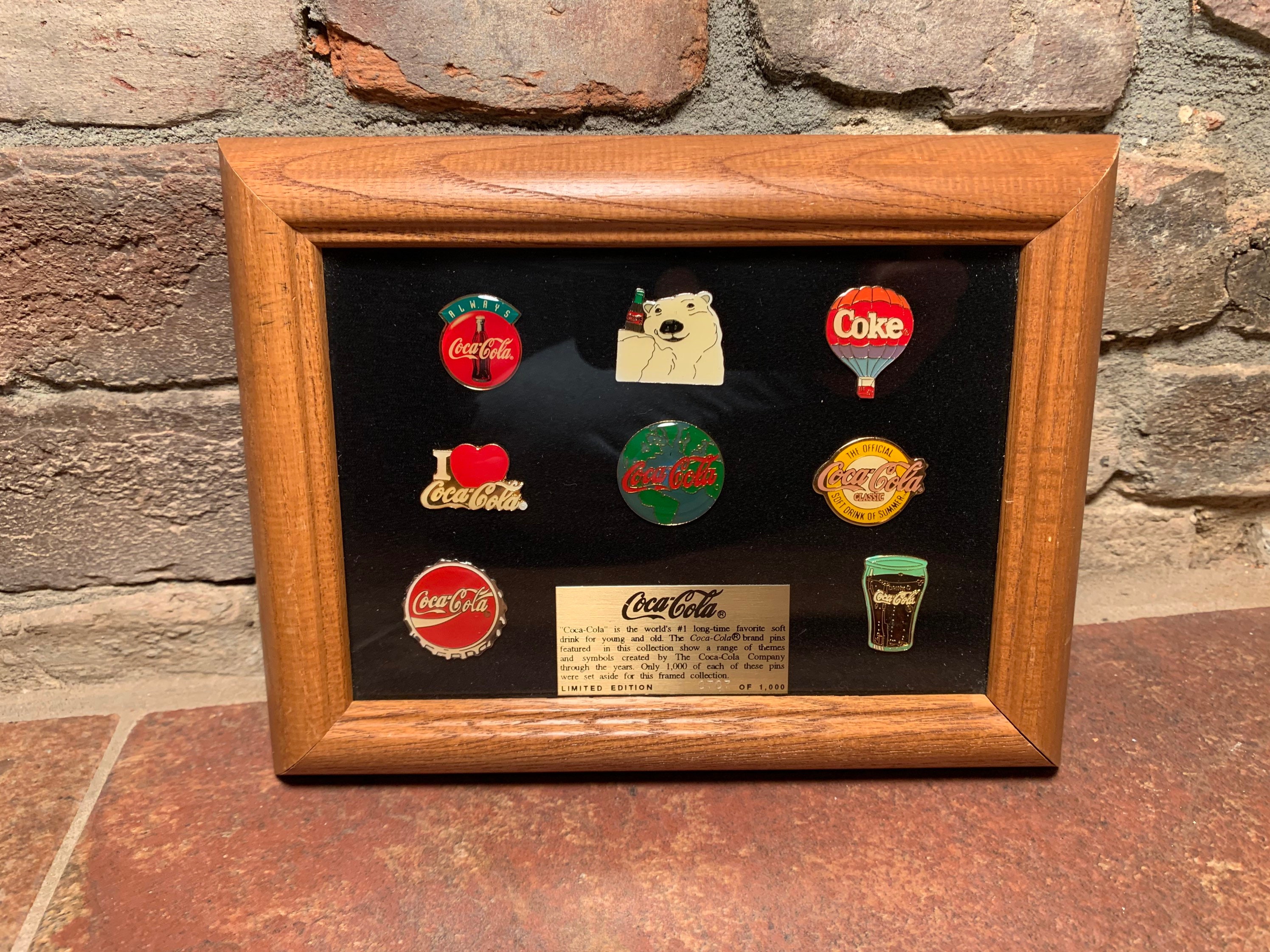 Vintage 1990s Limited Edition Coca-cola Framed Pin Set 707 of - Etsy