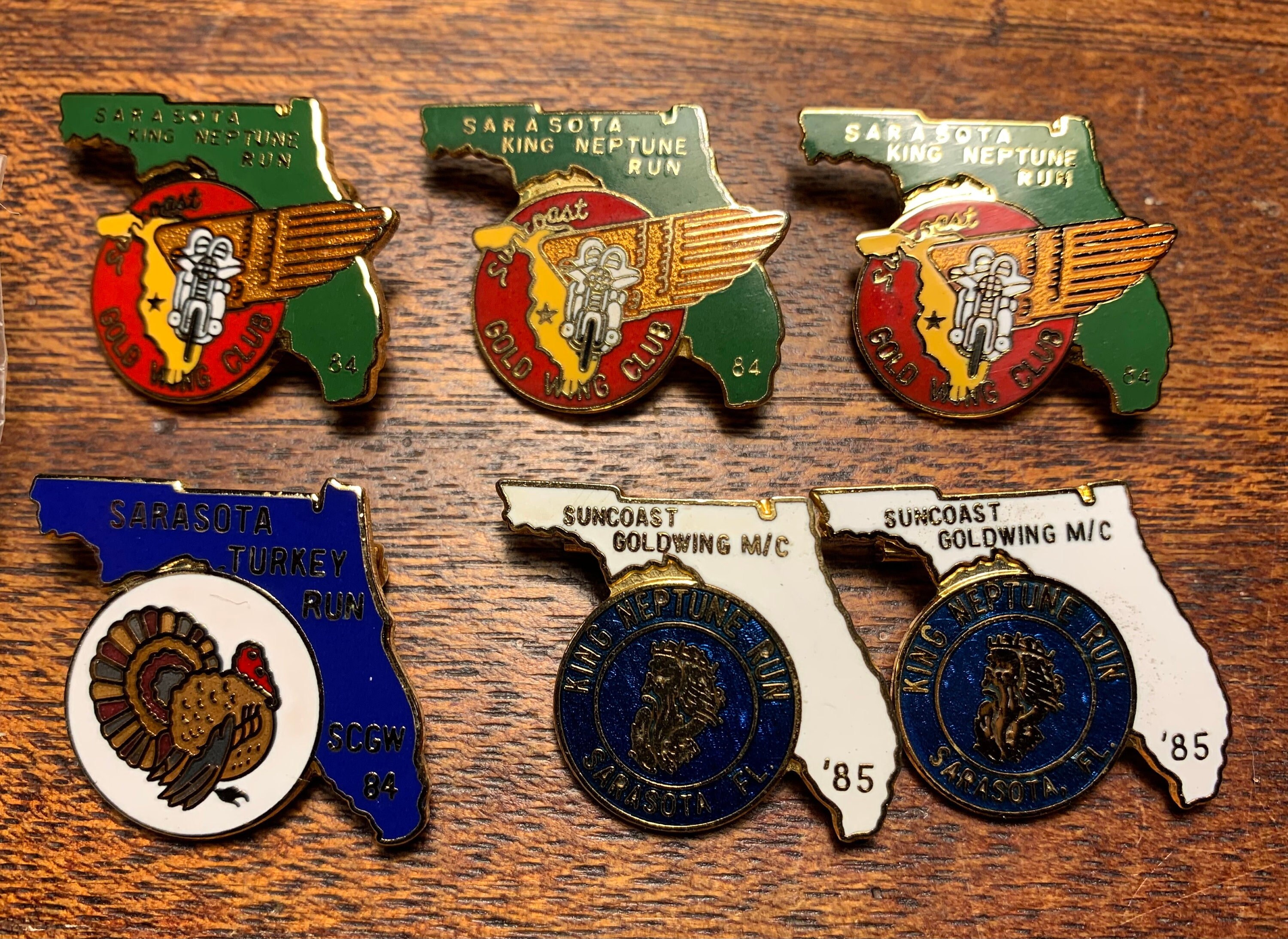 Vintage 1980s Sarasota Florida King Neptune Run & Turkey Run ...