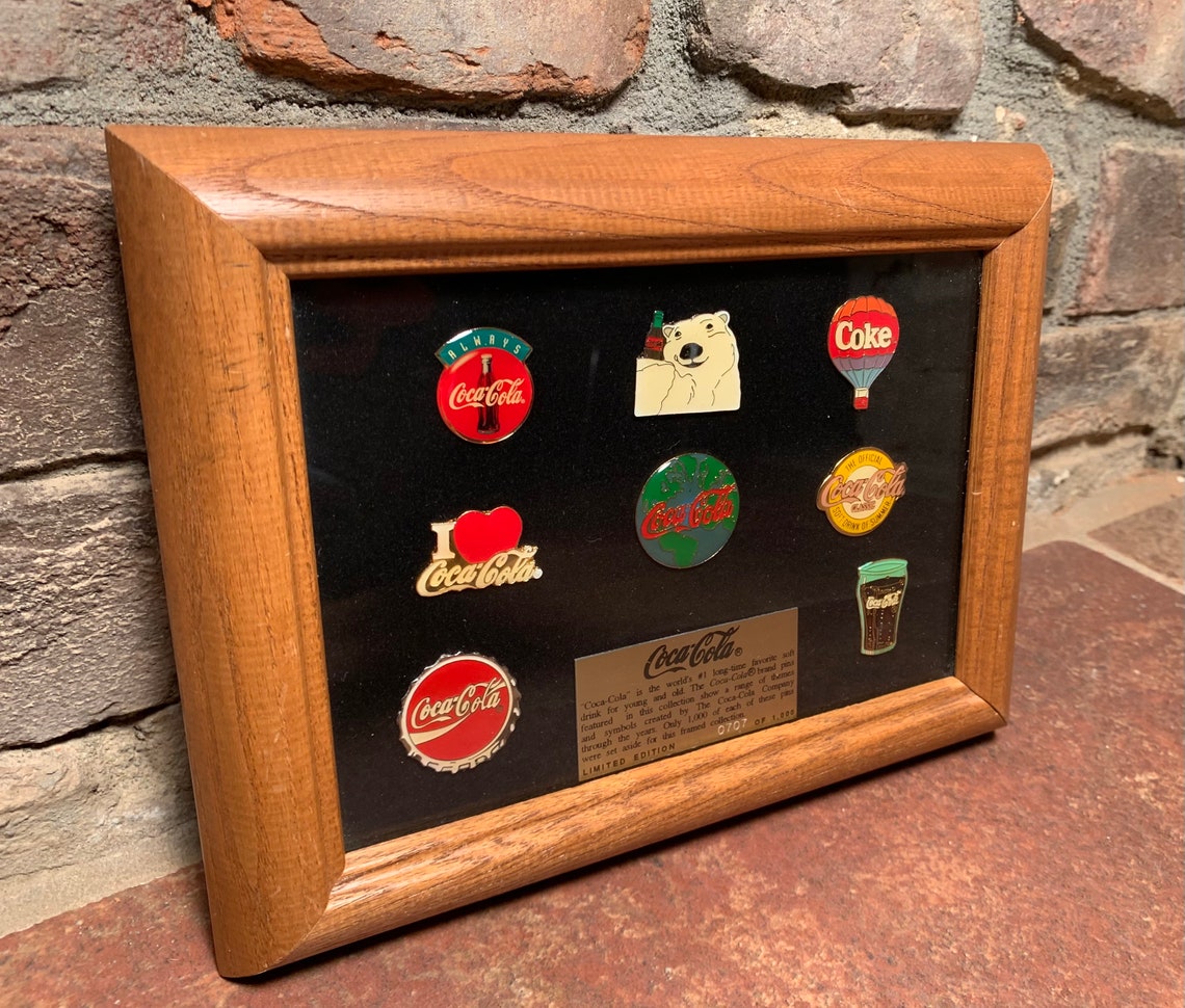 Vintage 1990s Limited Edition Coca-cola Framed Pin Set 707 of 1,000 - Etsy