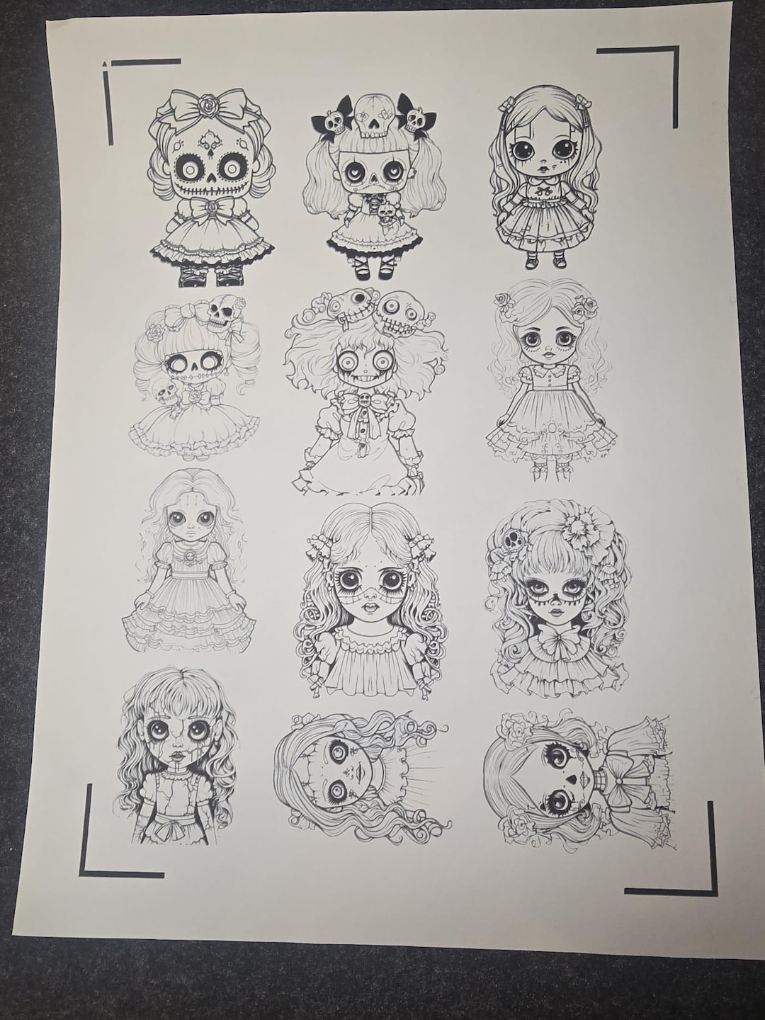 Coloring Stickers From My Cute and Creepy Dolls Coloring Book Vol. II ...