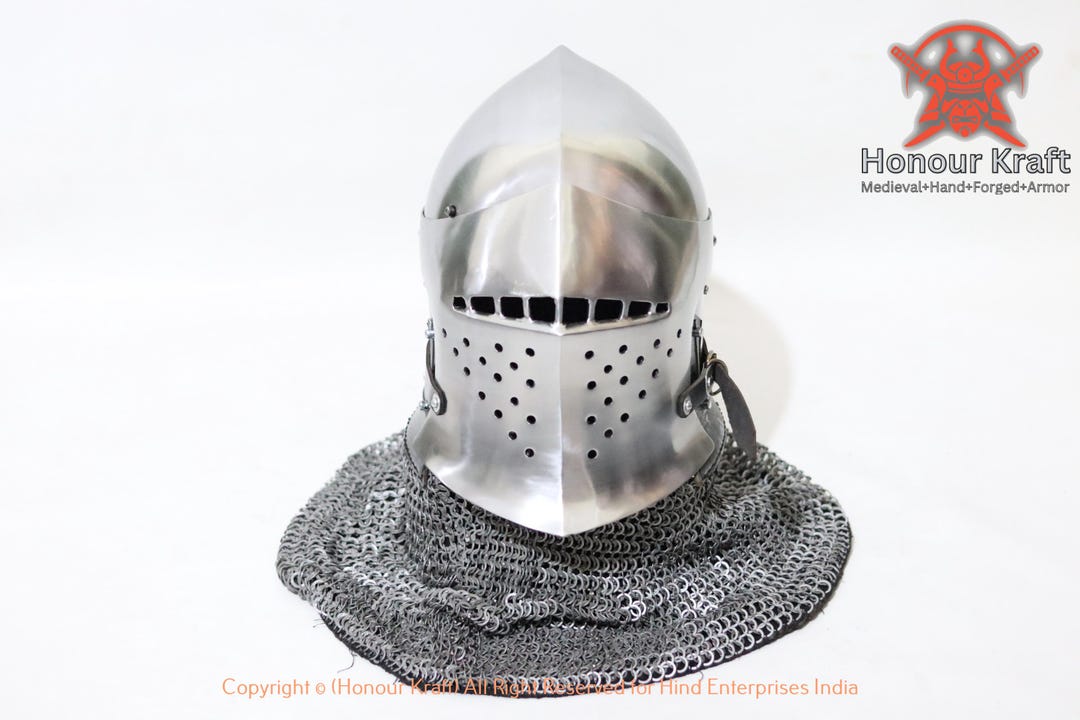 Spoleto Helmet for Buhurt/behourd Combat - Bascinet With Visor Spoleto ...
