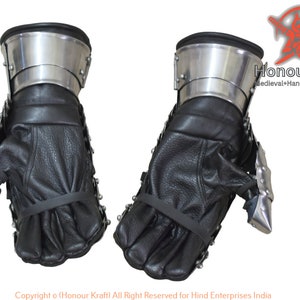 Steel Gauntlets Armour Reenactment Gauntlet Pair Medieval Gauntlet ...