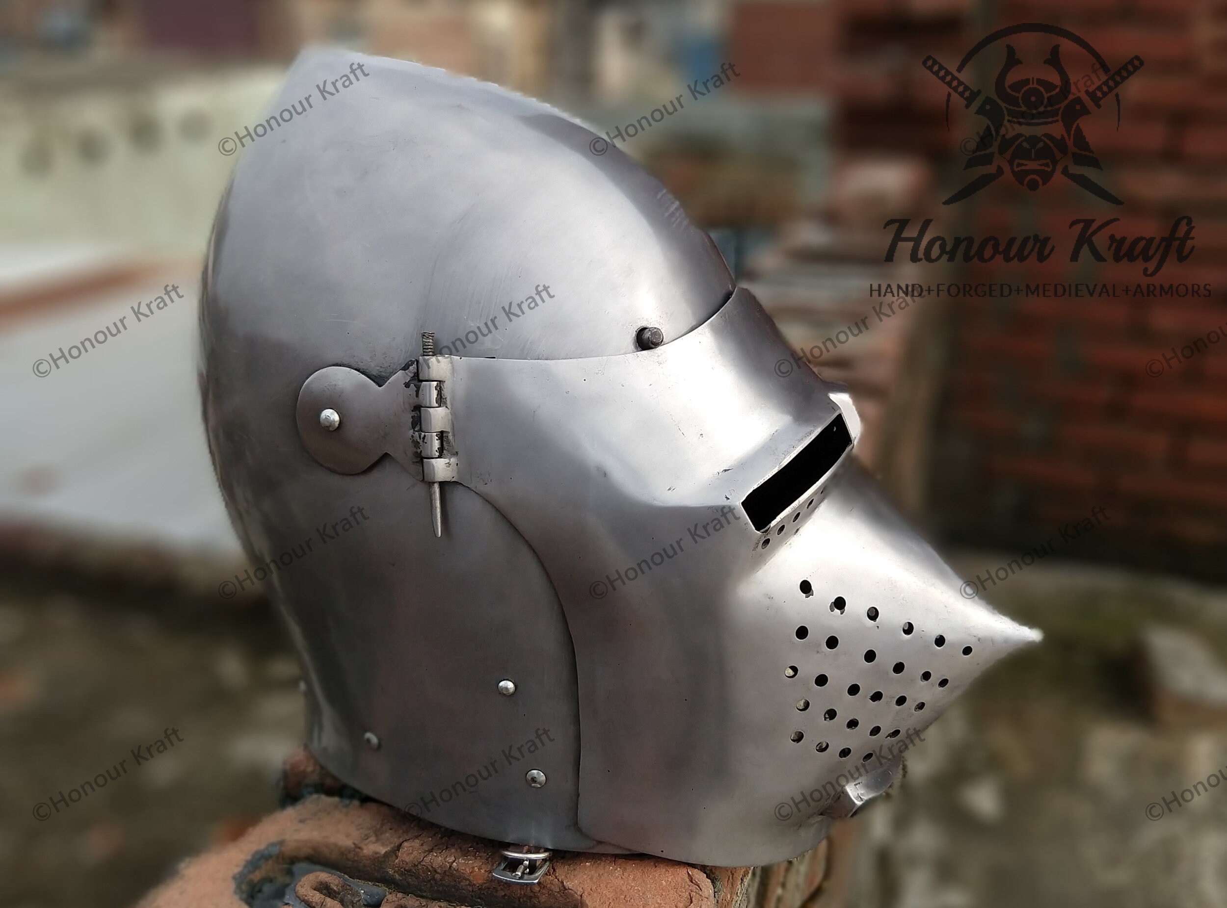 Medieval Pigface Houndskull Armour Bascinet Helmet Medieval - Etsy UK