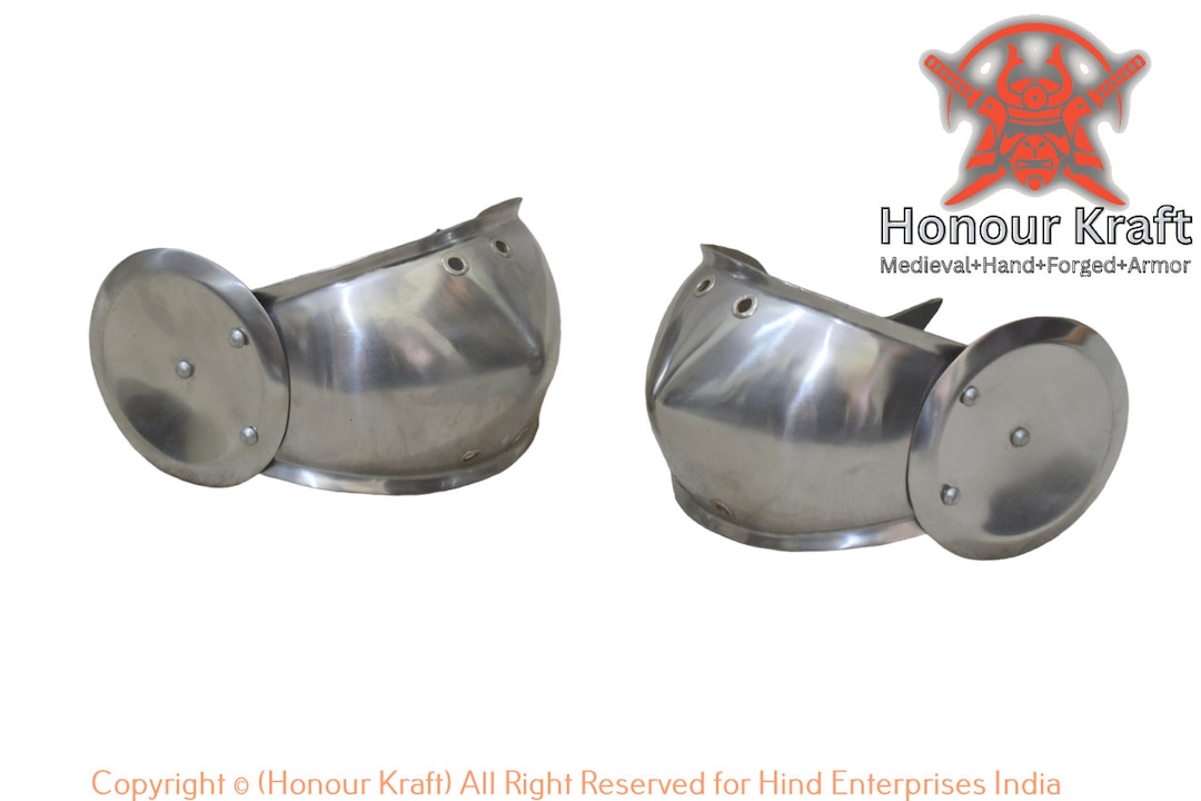 Steel Elbow Armor Cops: SCA LARP Reenactment Pair - Etsy