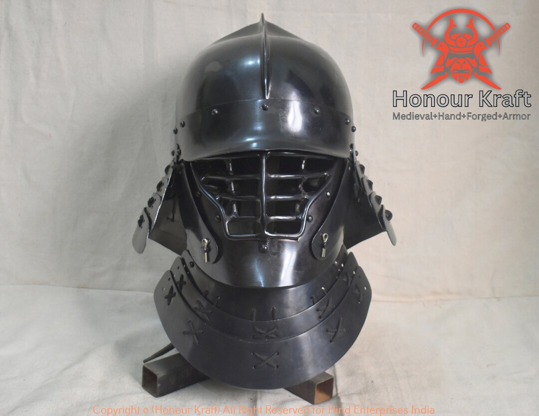 Steel Kabuto Helmet: Sca/medieval Combat Armor, Samurai Style - Etsy