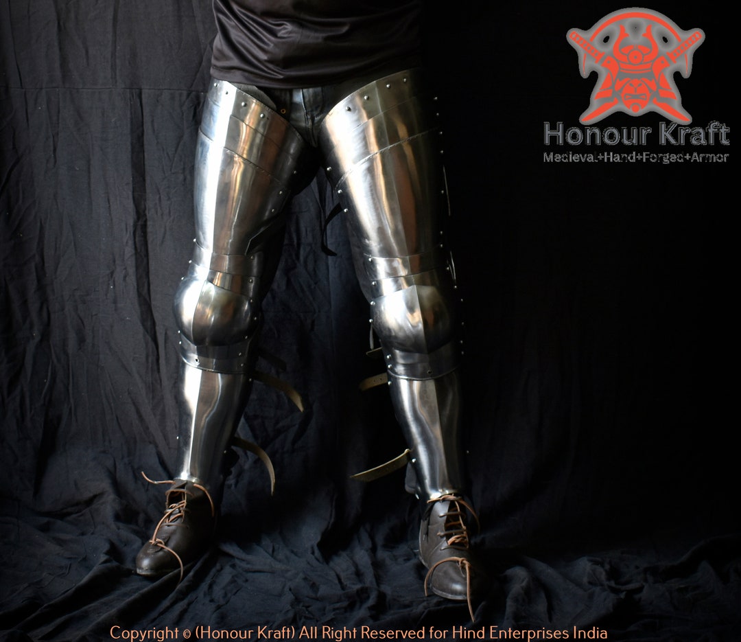 Steel Full Leg Armor for Buhurt Combat Heavy Fighting Augsburg Thigh ...