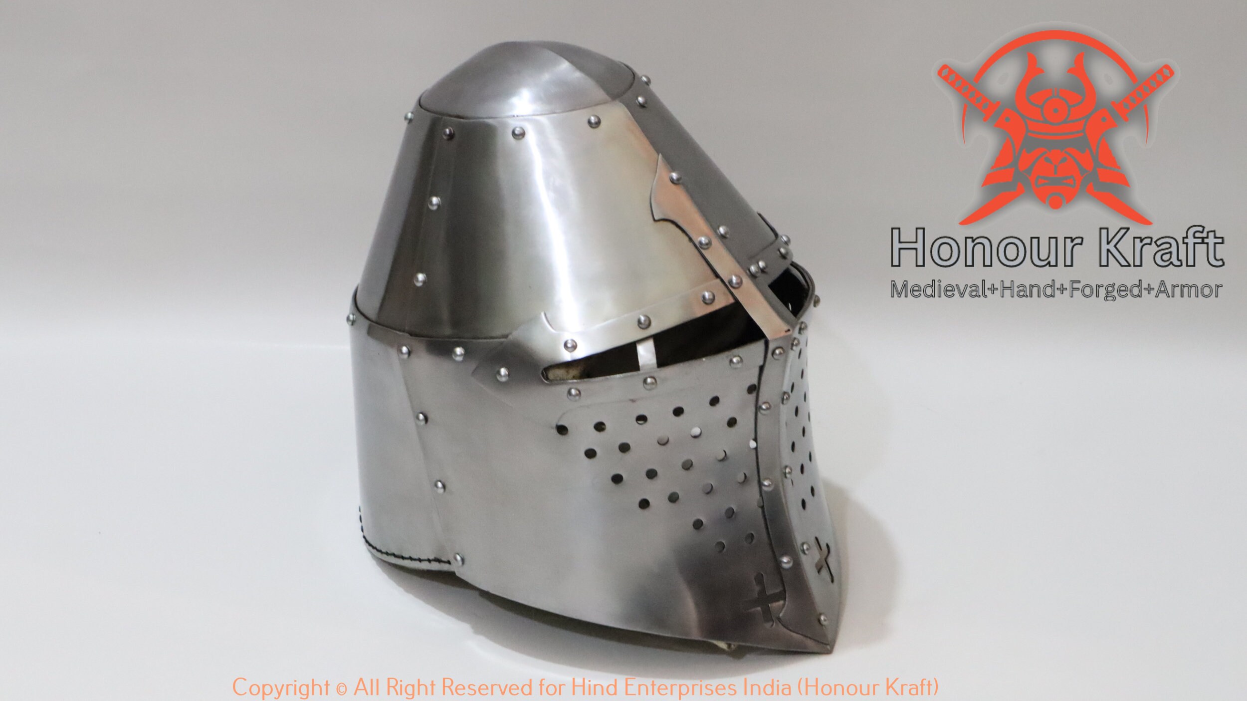 Medieval Helmet Topfhelm Helmet Armour for SCA & Reenactment Combat ...