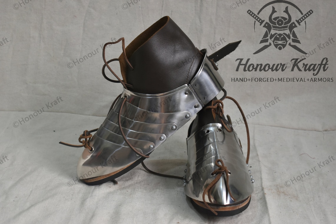Steel Armour Medieval Foot Armour Pair of Foot Protection - Etsy